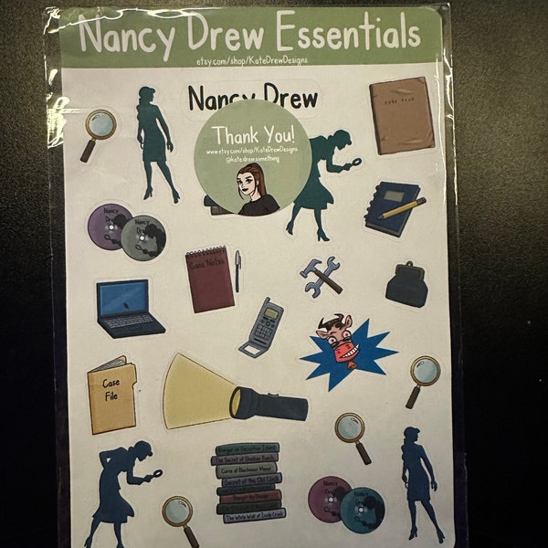 Nancy Drew Stickers | Aesthetic Stickers | Laptop Stickers | Notebook ...