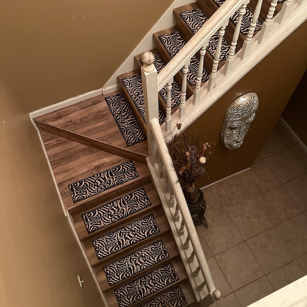Zebra Print Rug,african Rug,zebra Pattern,stair Mat,stair Tread Rug ...