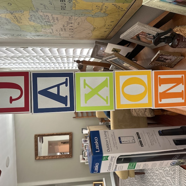 Toy Story Alphabet Blocks: Primary Color Party Decor (6x6 INCHES) - Etsy