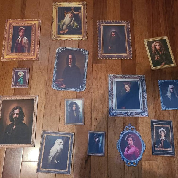 Printable PDF Set of 15 Wizard and Witch Portrait Gallery Wall Art,dark ...