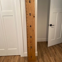 Hand Routed Knotty Pine Growth Chart Ruler - Kids Height Chart ...