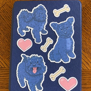 Brown Border Collie Sticker Set Cute Dog Sticker Pack | Etsy