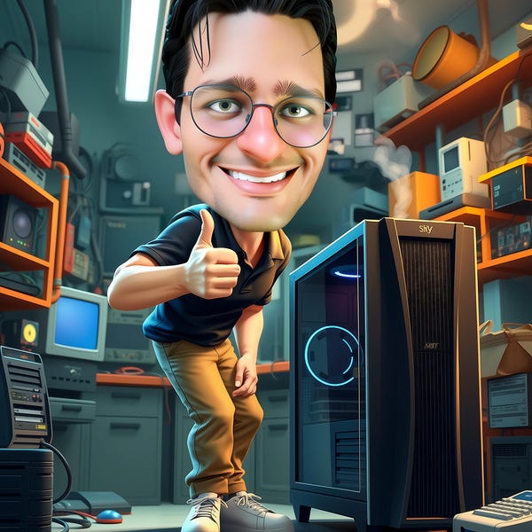 Custom IT Technician Caricature - Funny Computer Repair Cartoon ...