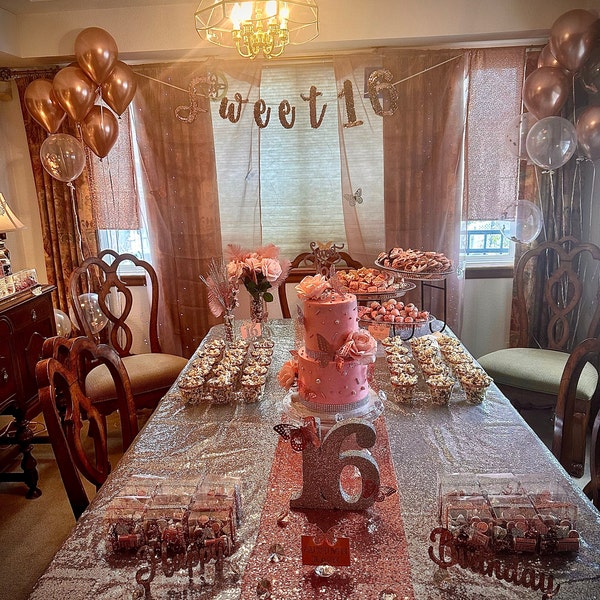 Happy Birthday Table Decoration, Happy Birthday Table Sign, Custom ...