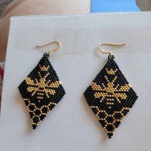 Starry Sky Moon Brick Stitch Fringe Earring Pattern Palm Tree - Etsy