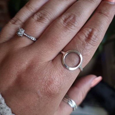 Sterling Silver Fidget Ring, Anxiety Ring, Spinner Ring, Fiddle Ring ...