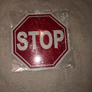 STOP Mini Metal Home Street Road Property Sign 6x6 or 12x12 NEW 2 Sizes ...