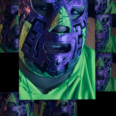 SPACEMAN RETRO Style Wrestling Mask Luchador Costume Wrestler Lucha ...