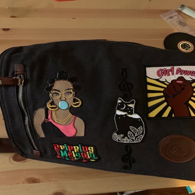 Exclusive girl Power Iron-on Embroidered Afrocentric Patch Grl Pwr ...