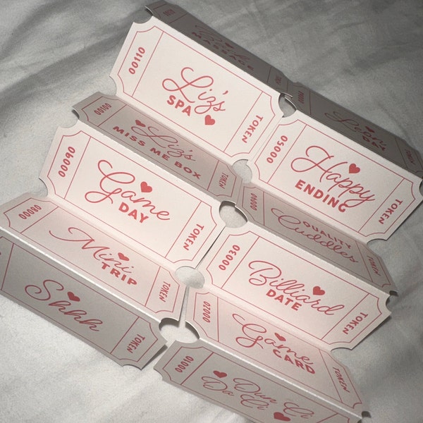 Blank Ticket Set: 12 Tear-off Coupons - Etsy