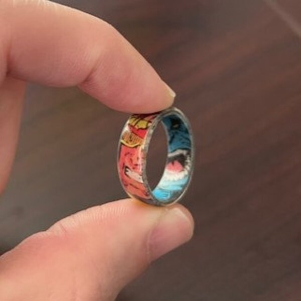 Comic Book Rings - Vintage Superhero Jewelry With Ring Box - Etsy