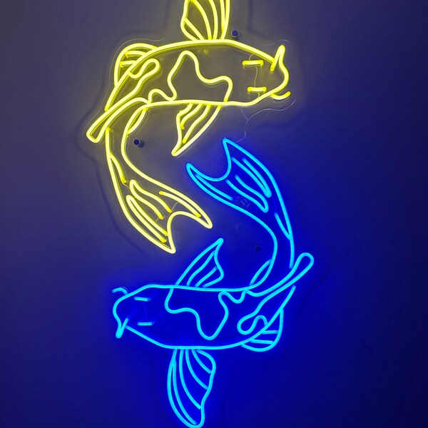 Custom Japan Neon Sign,koi Fish Neon Sign, Japanese Neon Sign, Koi ...