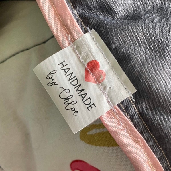 Custom White Fabric Clothing Labels Product Tags Handmade Items ...