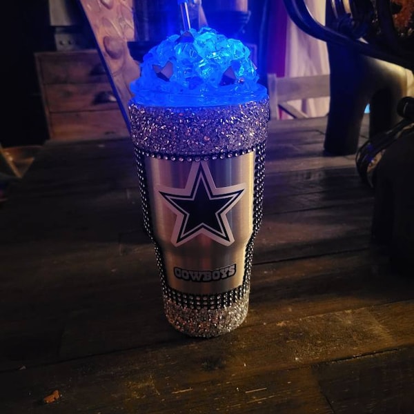 Dallas Cowboys, Crushed Ice Bling, Color-changing Ice Stainless Steel ...