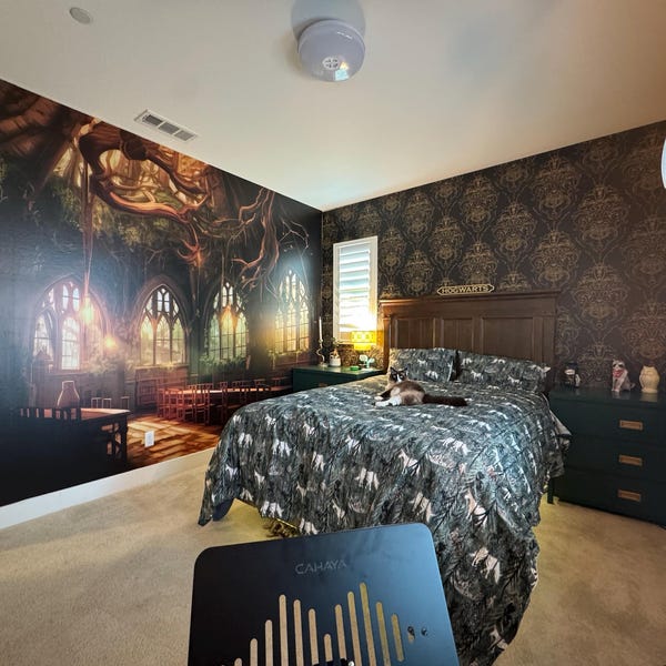 Hobbit House Wallpaper Kids Fantasy Nursery Accent Wall Decor Forest ...