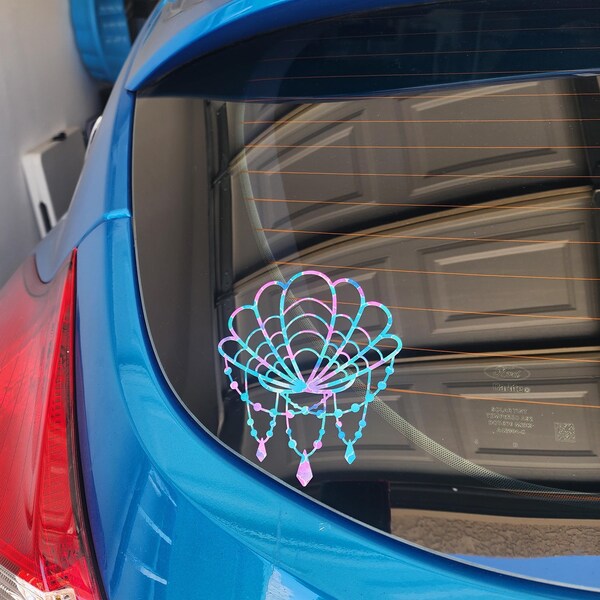 Clam Shell Decal, Seashell Decals, Mermaid Crown Decal, Seashell With ...