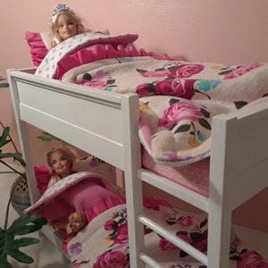 1:6 Scale Bunk Bed for 12 Inch Doll Size Dollhouse Bedroom Furniture - Etsy