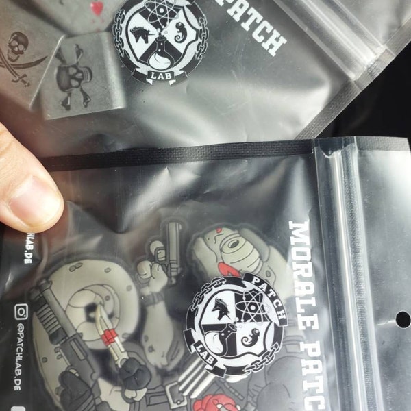 PATCHLAB Cyberpunk 8 Mecha Cat PVC Morale Patches Hook and Loop Embroidered Patches Hook and ...