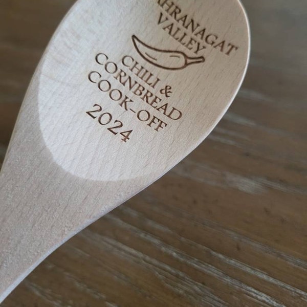 Chili Cookoff Spoon - Chili Cook-off Wooden Spoon - Personalized Chili ...