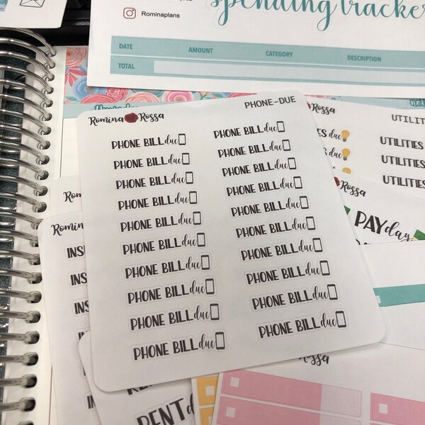 Savings Tracker Script Stickers - Colorful & Black - Etsy