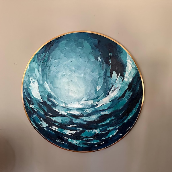 Circle Abstract Paintings on Canvas,beige Abstract Painting,vortex ...