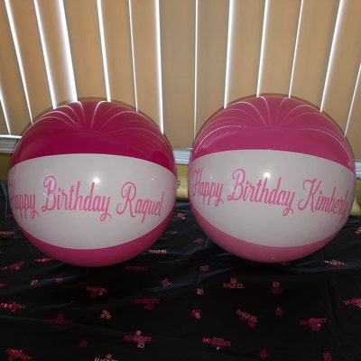 17 Large Custom or Personalized Beach Ball, Business Logo, Bachelorette ...