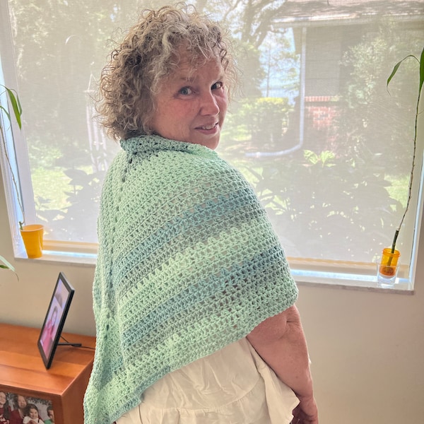 Beginner Triangle Crochet Shawl Pattern, Pdf Pattern Instant Download ...