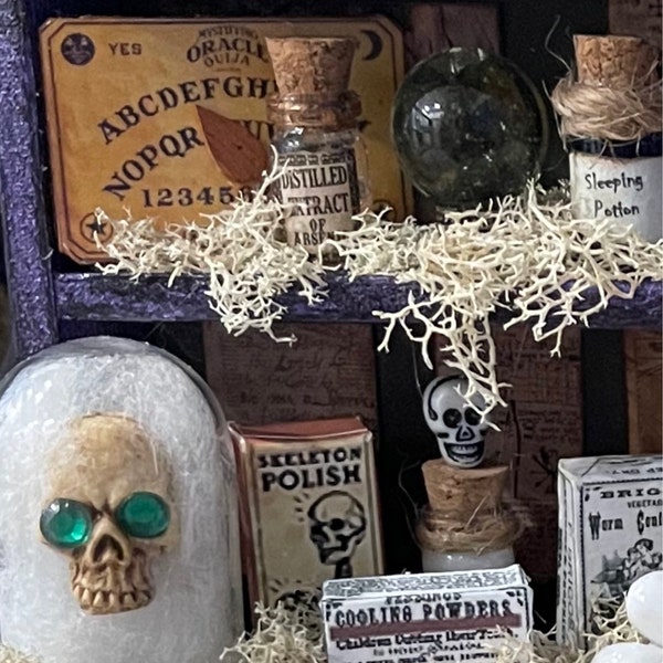 Miniature Halloween Hand Aged Scrolls, for 1/12 Dollhouse, Apothecary ...