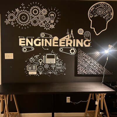 Engineering Wall Decal Vinyl Sticker Science Technology Art Design ...