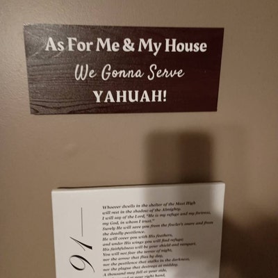 Baruch Hashem YHWH Wood Sign Hebrew Home Decor Bless the Name of Yahuah ...