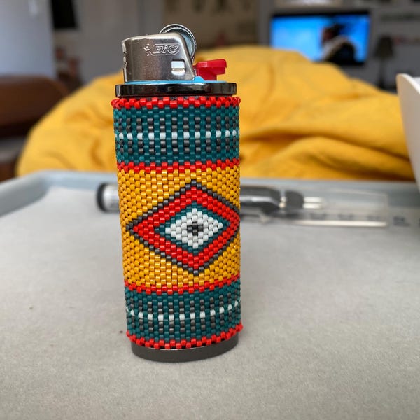 Pattern Download for Beaded Lighter Case, Even Count Tubular Peyote ...