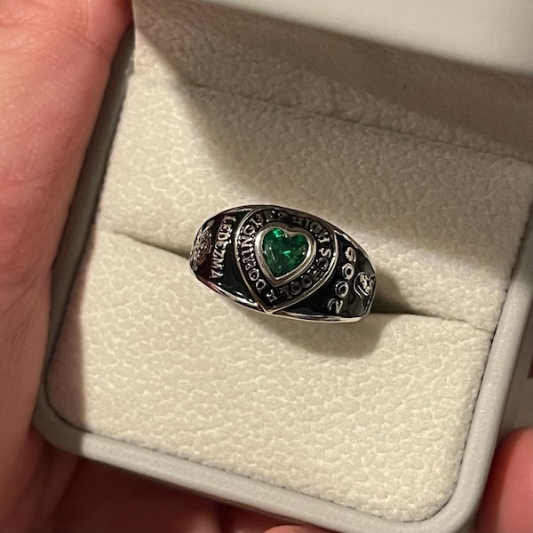 Customized Class Ring for Women,graduation Ring, College Ring, Sterling ...