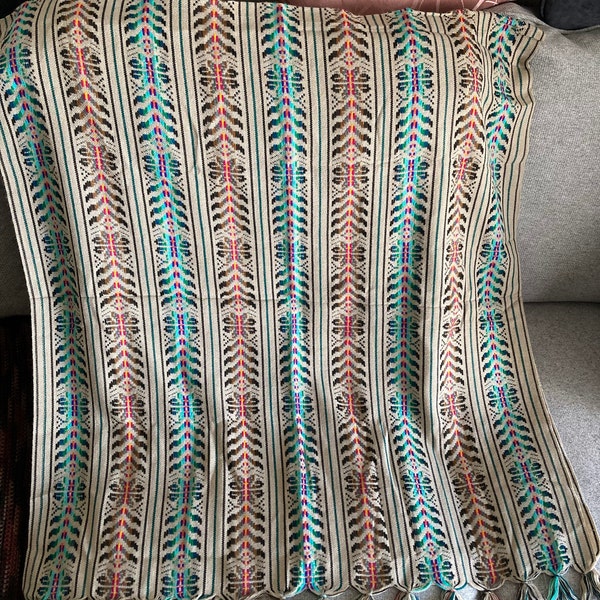 Mexican woven rebozo scarf / Traditional woven fabric rebozo / Mexican ...