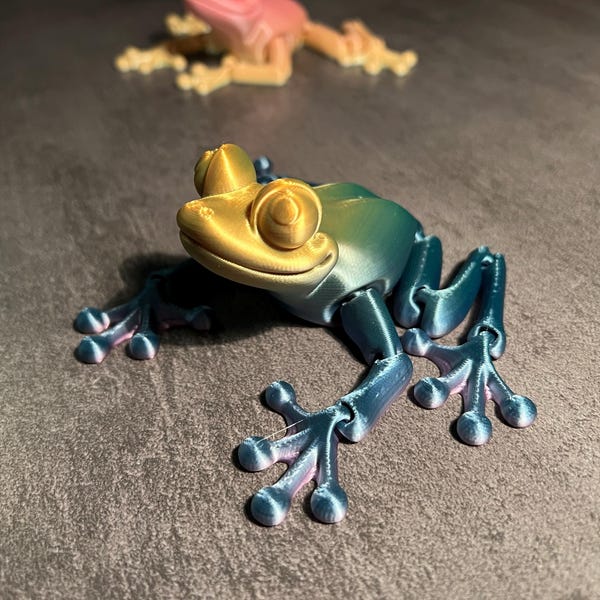 Cute Flexi Print-in-place Frog - STL File for 3D Printing - Etsy