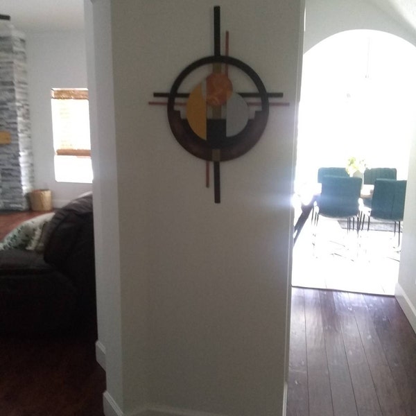 Mid Century Modern Sculpture, Abstract Circle, Contemporary Wall Decor ...