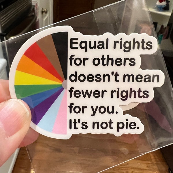 Equality Sticker, LGBTQ+ Pride Sticker, Equality for All, Vinyl Decal ...