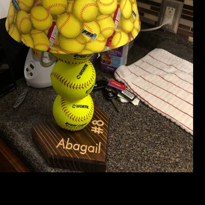 Softball Lamp Shade. Shades Are 9.5 X 5 X 7 Tall - Etsy