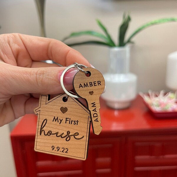 Personalized First Home Keychain, First Home, Personalized Key Chain ...