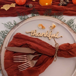 Thanksgiving Place Setting Card Thanksgiving Table Decor - Etsy