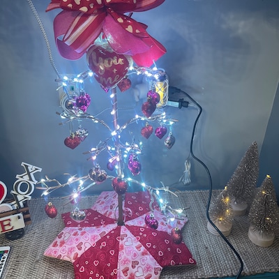 Christmas Tree Skirt 42 Inch Diameter Candy Quilted Green - Etsy