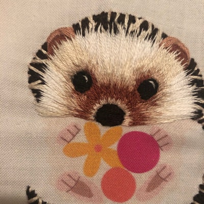 DIY Cute Hedgehog Hand Embroidery Kit, Animal Thread Painting Pattern ...
