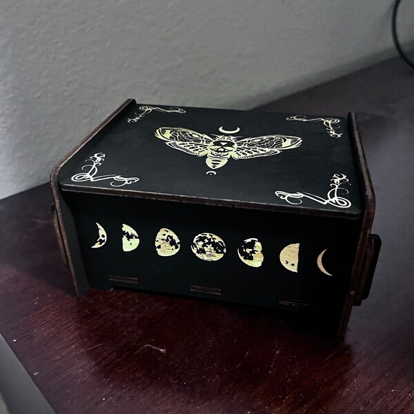 Altar Box With Pentacle Moon Design // Witch Box // Altar Box // Wiccan ...