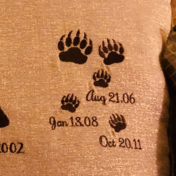 Bear Paw Print Embroidery Design. Mini Paw Embroidery. Bear Paw ...