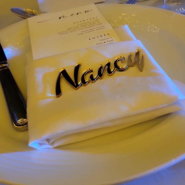 Mirror Menu Card, Acrylic Wedding Dinner Lunch Menu Sign, Personalized ...