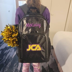 Personalized Embroidered GLITTER Backpack Cheer Bag Sports Backpack 6 ...