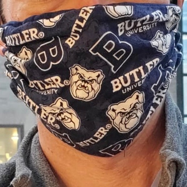 NCAA Butler University Bulldogs 1178 Navy College Logo 100% Cotton ...