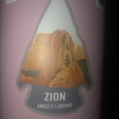 Angels Landing Zion National Park Sticker, Utah State Souvenir ...