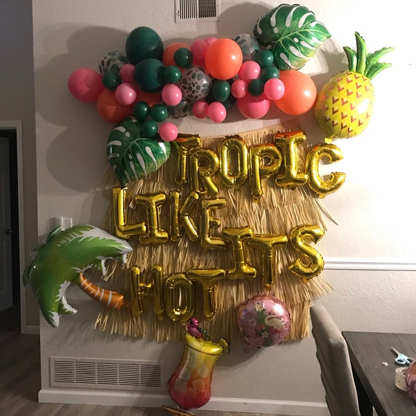 Tropic Like Its Hot Banner | Tropical Bachelorette Party | Tropical ...