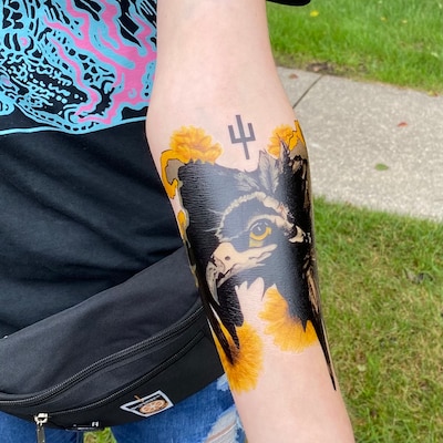 Trench Temporary Tattoo - Etsy