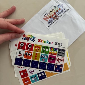 Numberblocks 21-40 Faces / for 2cm Cubes / A5 Sticker Printing ...